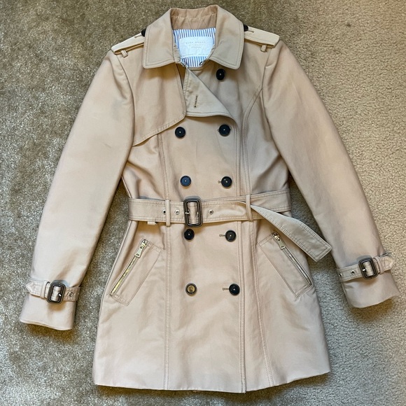Zara | Jackets & Coats | Zara Short Trench Coat | Poshmark